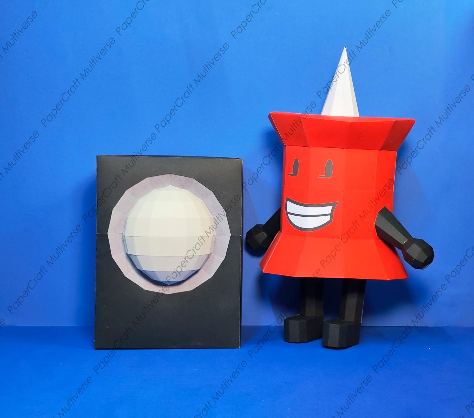 Announcer BFDI Papercraft Model - Printable DIY Template, Low Poly, 3D ...