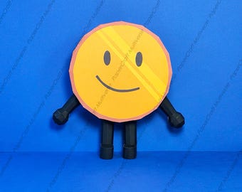 Pin BFDI Papercraft Model - Printable DIY Template, Low Poly, 3D Paper ...