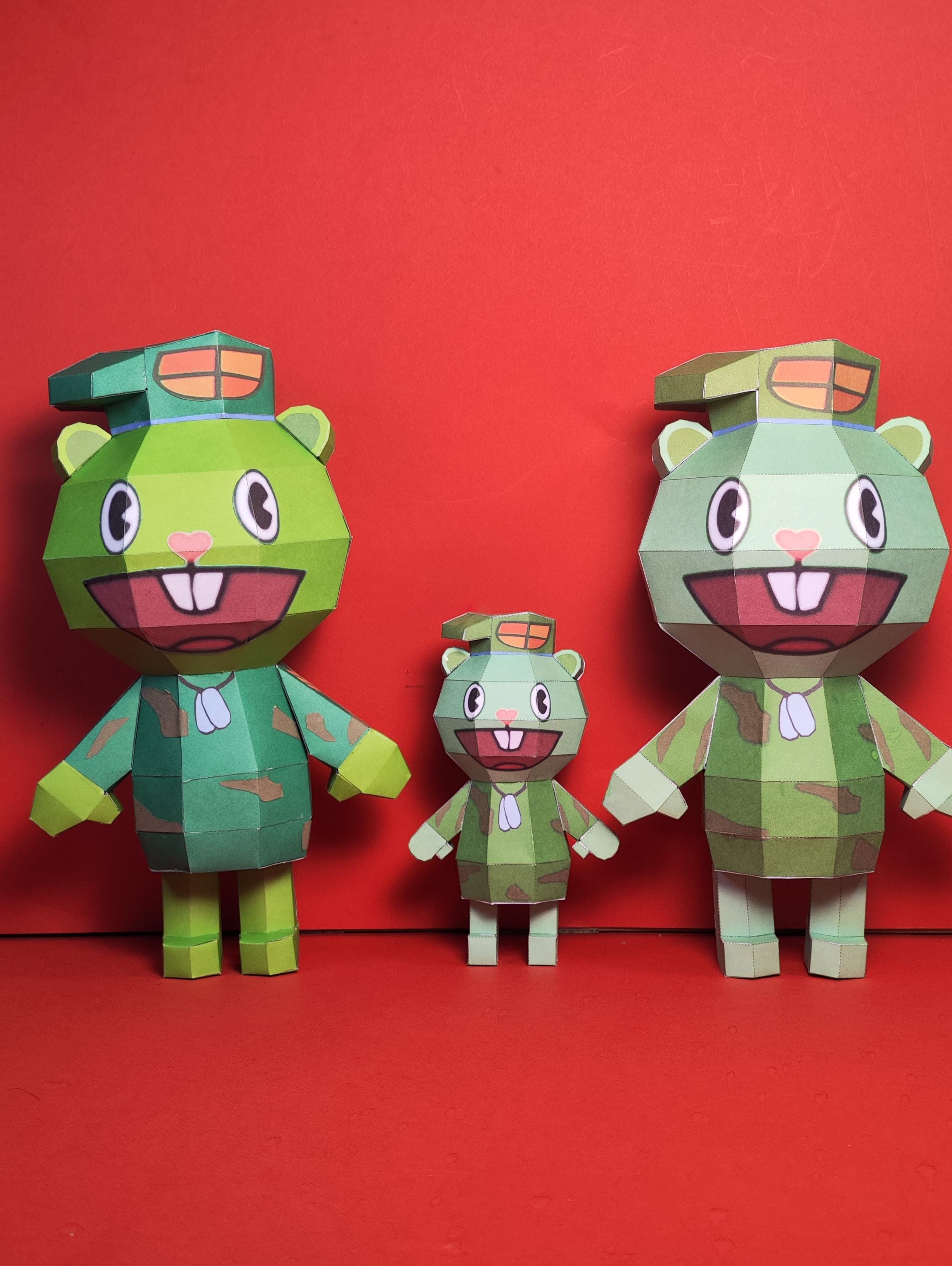 Flippy HTF Papercraft Model Printable DIY Template, Low Poly, 3D Paper ...