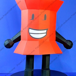 Pin BFDI Papercraft Model - Printable DIY Template, Low Poly, 3D Paper ...