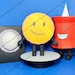 Coiny BFDI Papercraft Model - Printable DIY Template, Low Poly, 3D ...