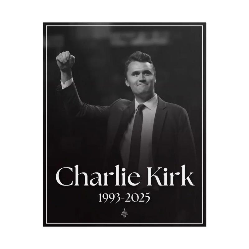 Poster of Charlie Kirk - Etsy