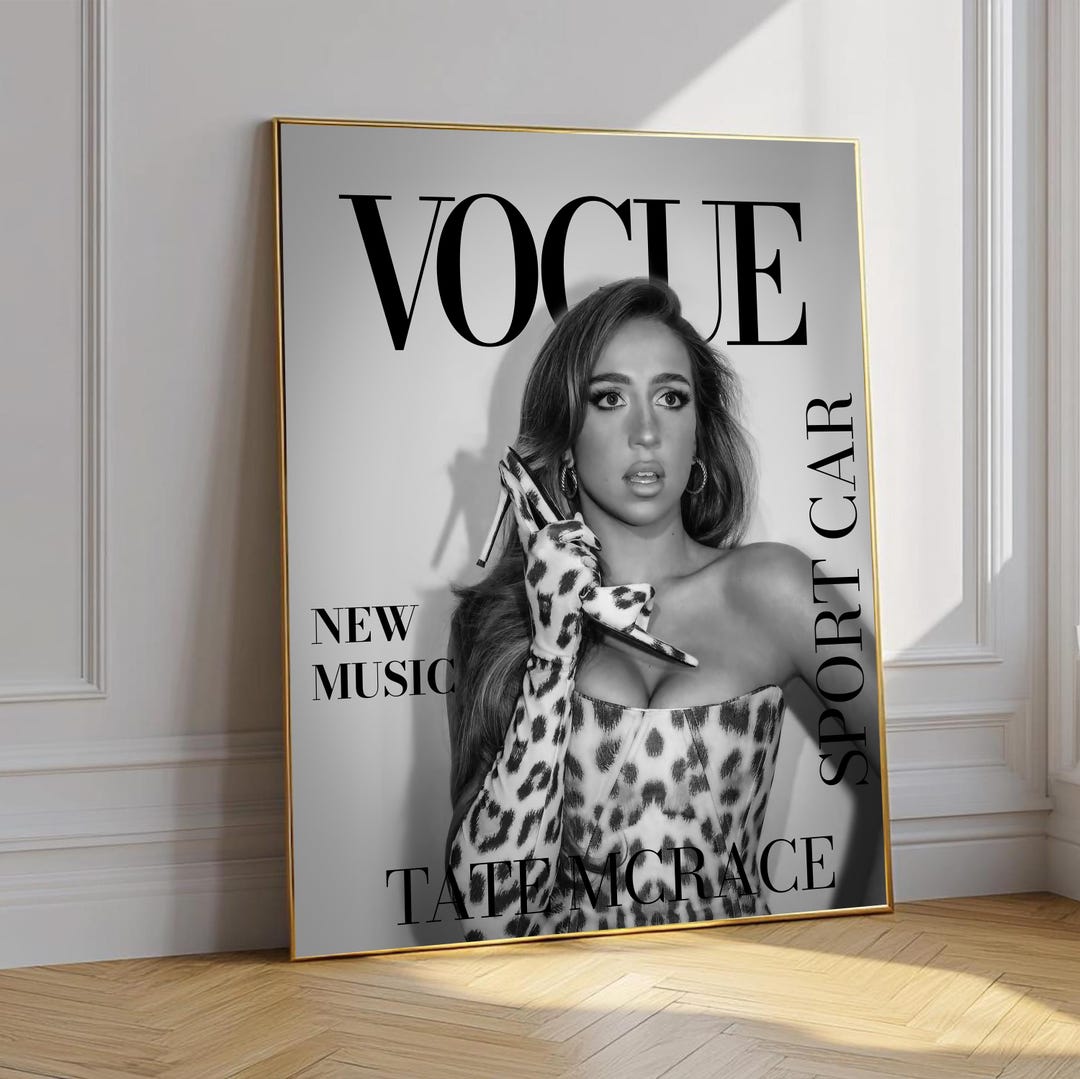 Tate Mcrae Vogue Cover Poster: Black and White Music Room Art - Etsy UK