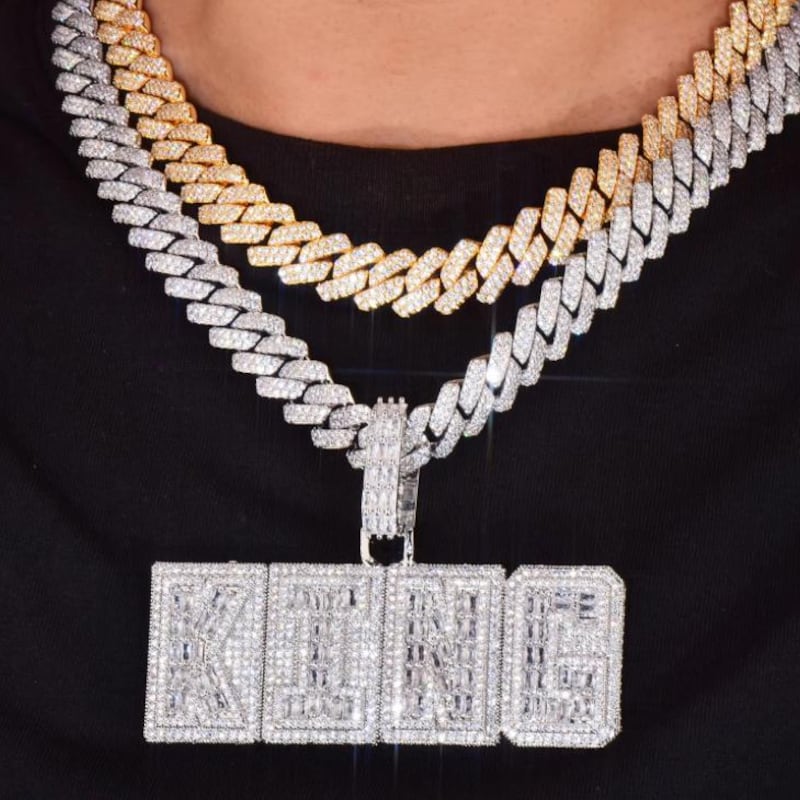 Iced Out Name Necklace - Etsy