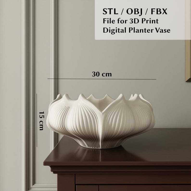 Digital STL File Planter – 3D Printable Pot for Plants – Digital ...