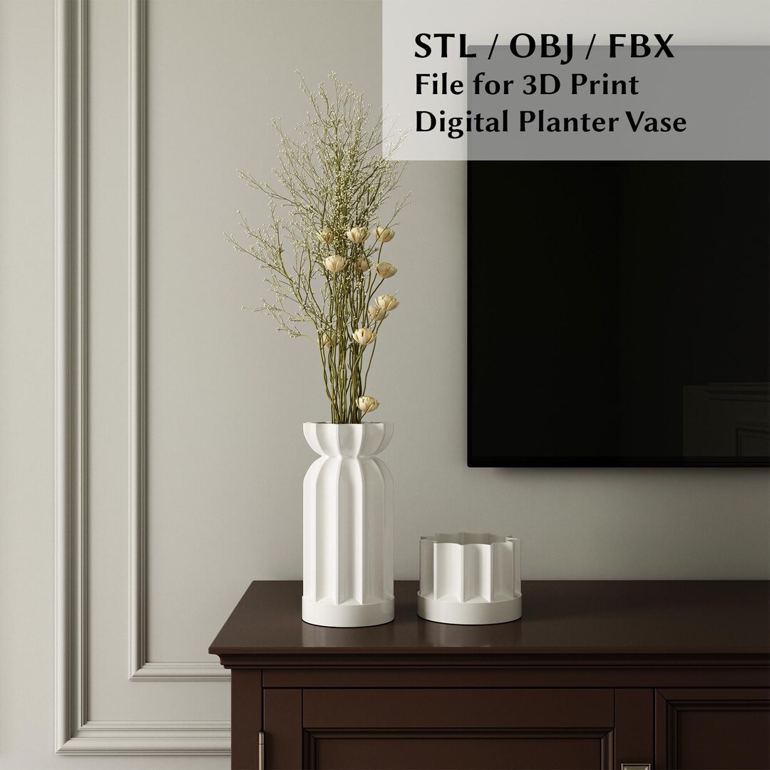 Digital STL File Planter – 3D Printable Pot for Plants – Digital ...
