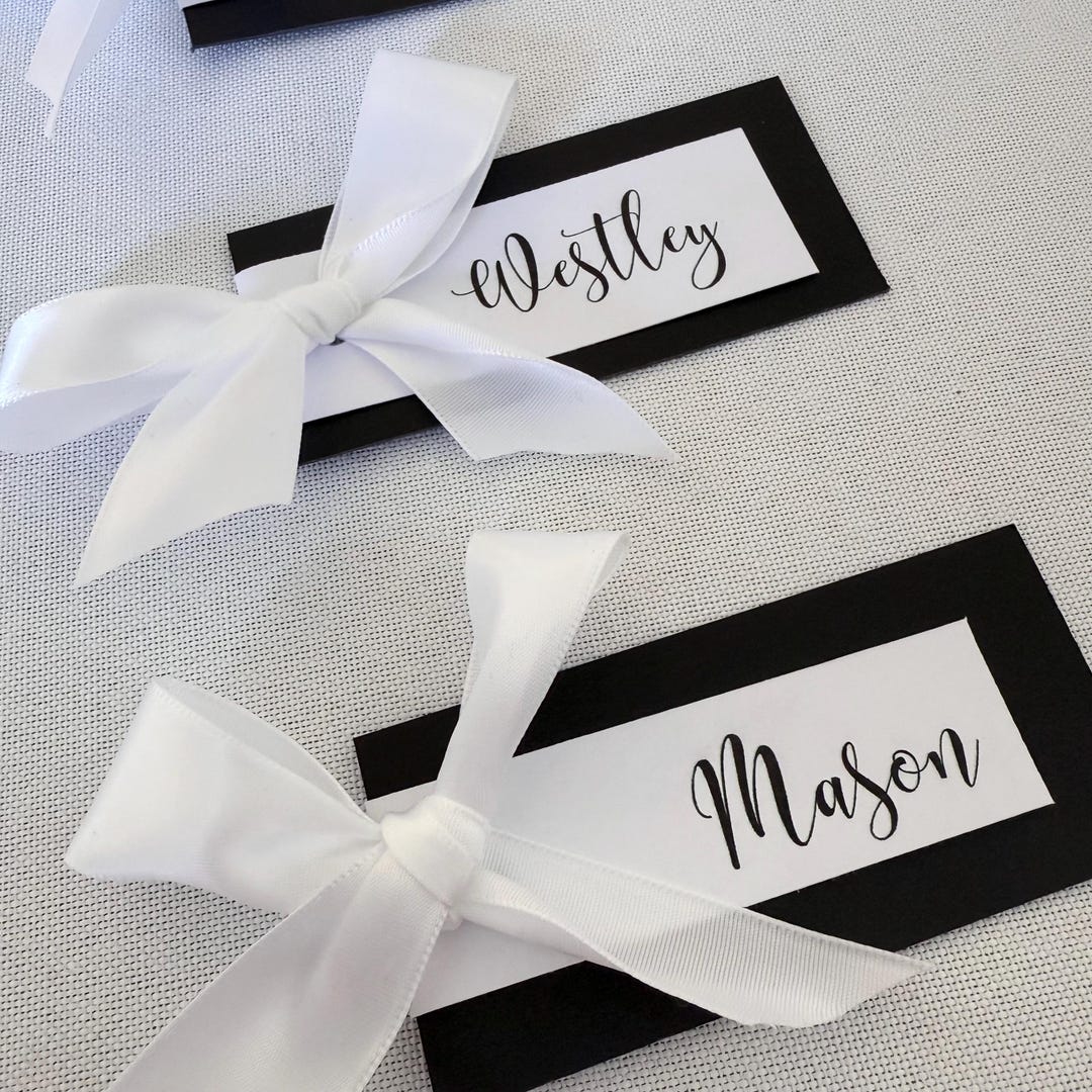 Personalized Wedding Place Cards – Custom Table Name Cards for Weddings ...