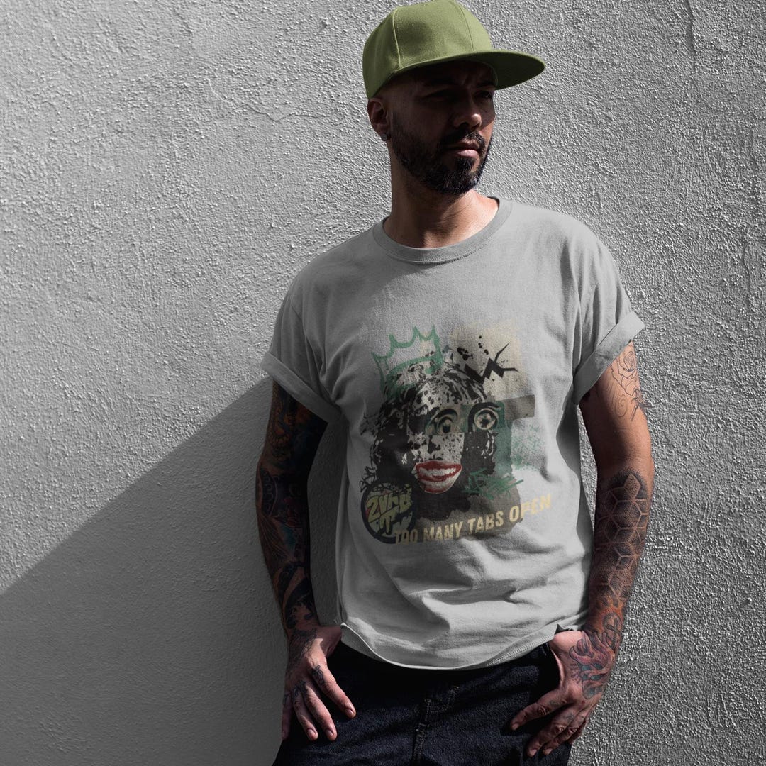 Too Many Tabs Open Tee Shirt - Funny Geek Humor - Trendy Streetwear ...