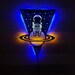 Astronaut Wall Art With Led Lighted Wooden Wall Space Decor Wooden Led ...