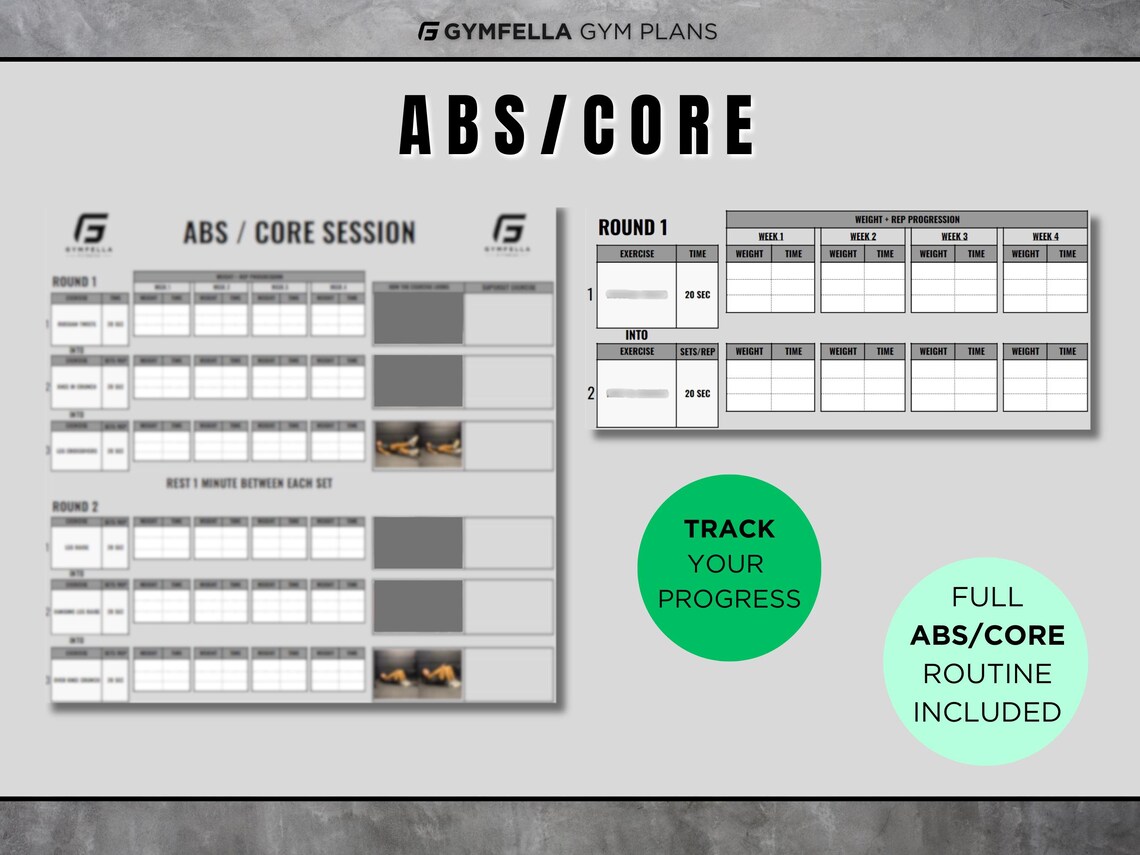 4 Day Training Plan | Gym Plan | 6 Week Tracking | Muscle Building ...