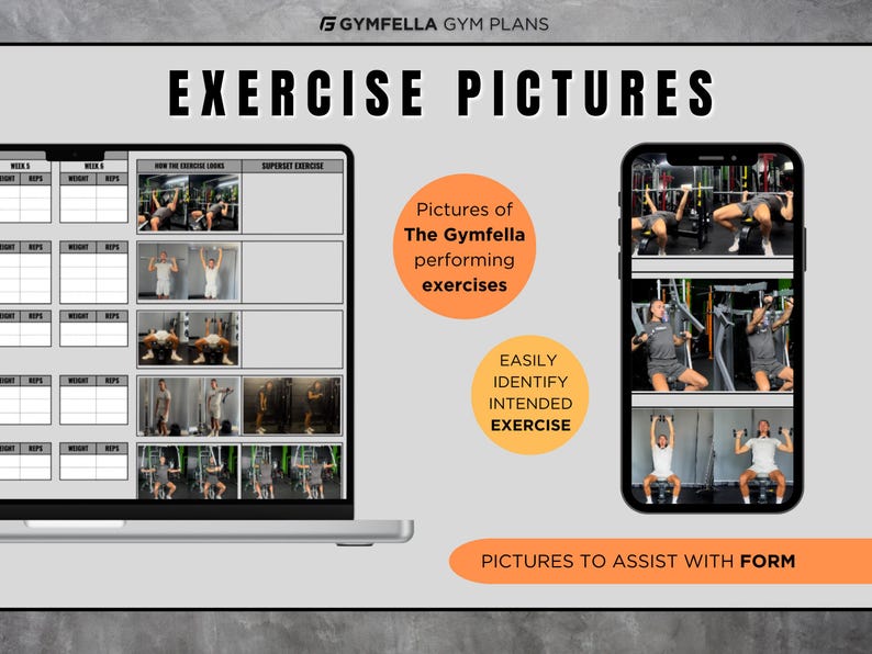 5 Day Training Plan | Gym Plan | 6 Week Tracking | Muscle Building ...