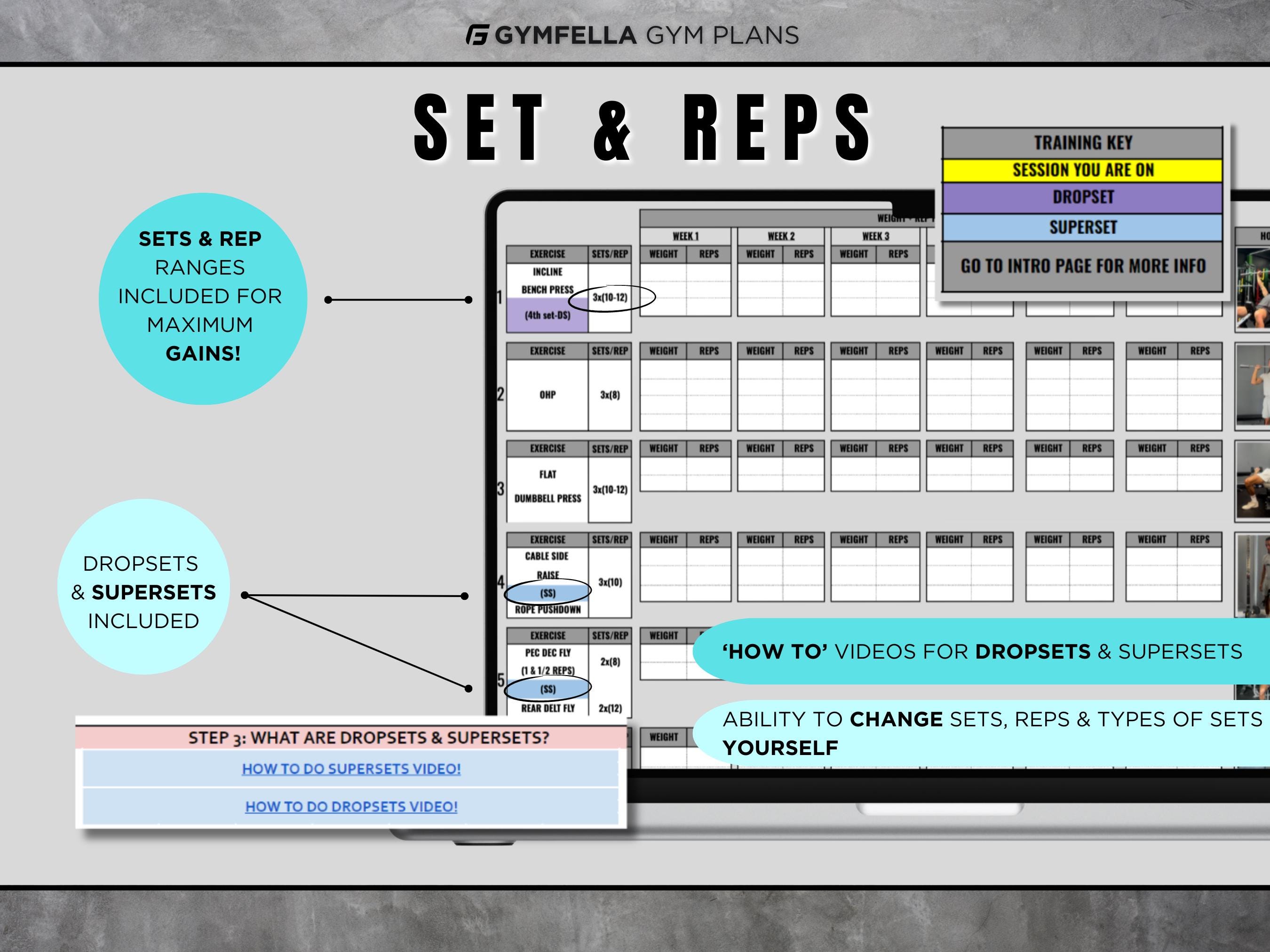 6 Day Training Plan Gym Plan 6 Week Tracking Muscle Building Exercise ...