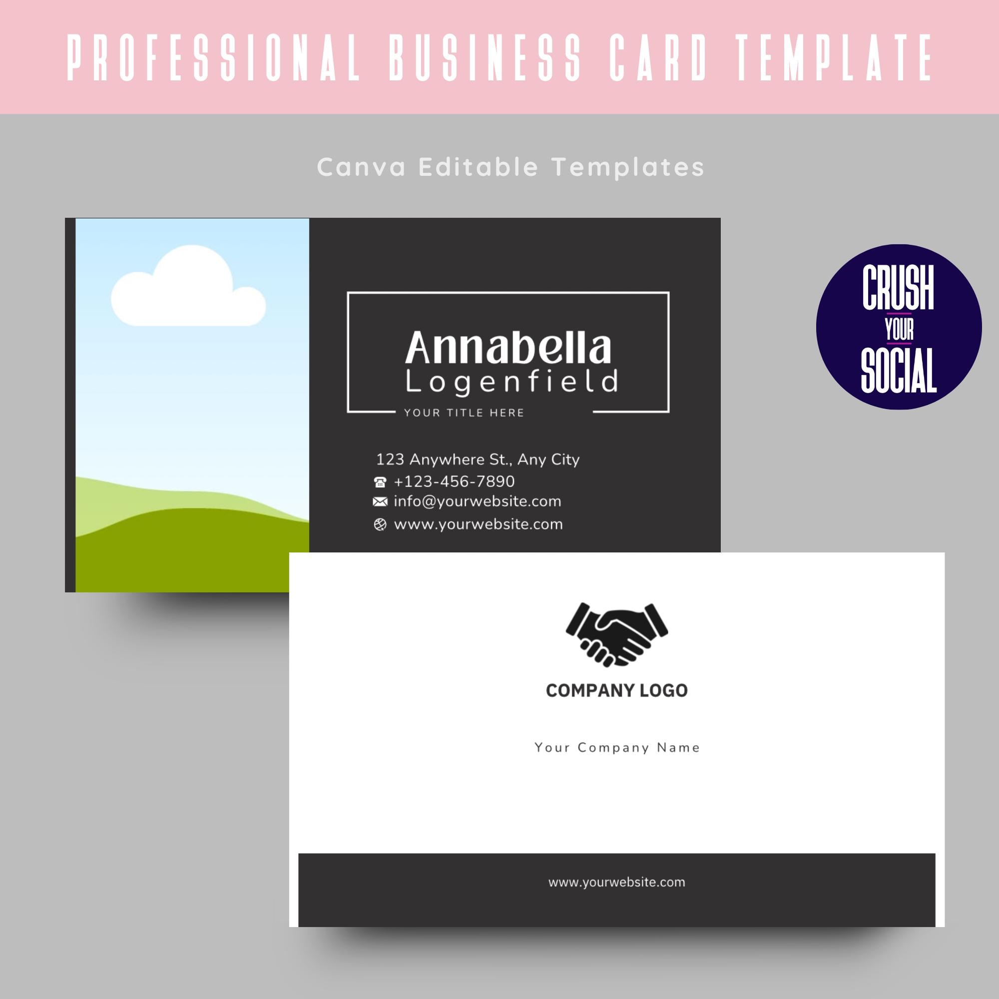 Canva Business Card Template - Etsy
