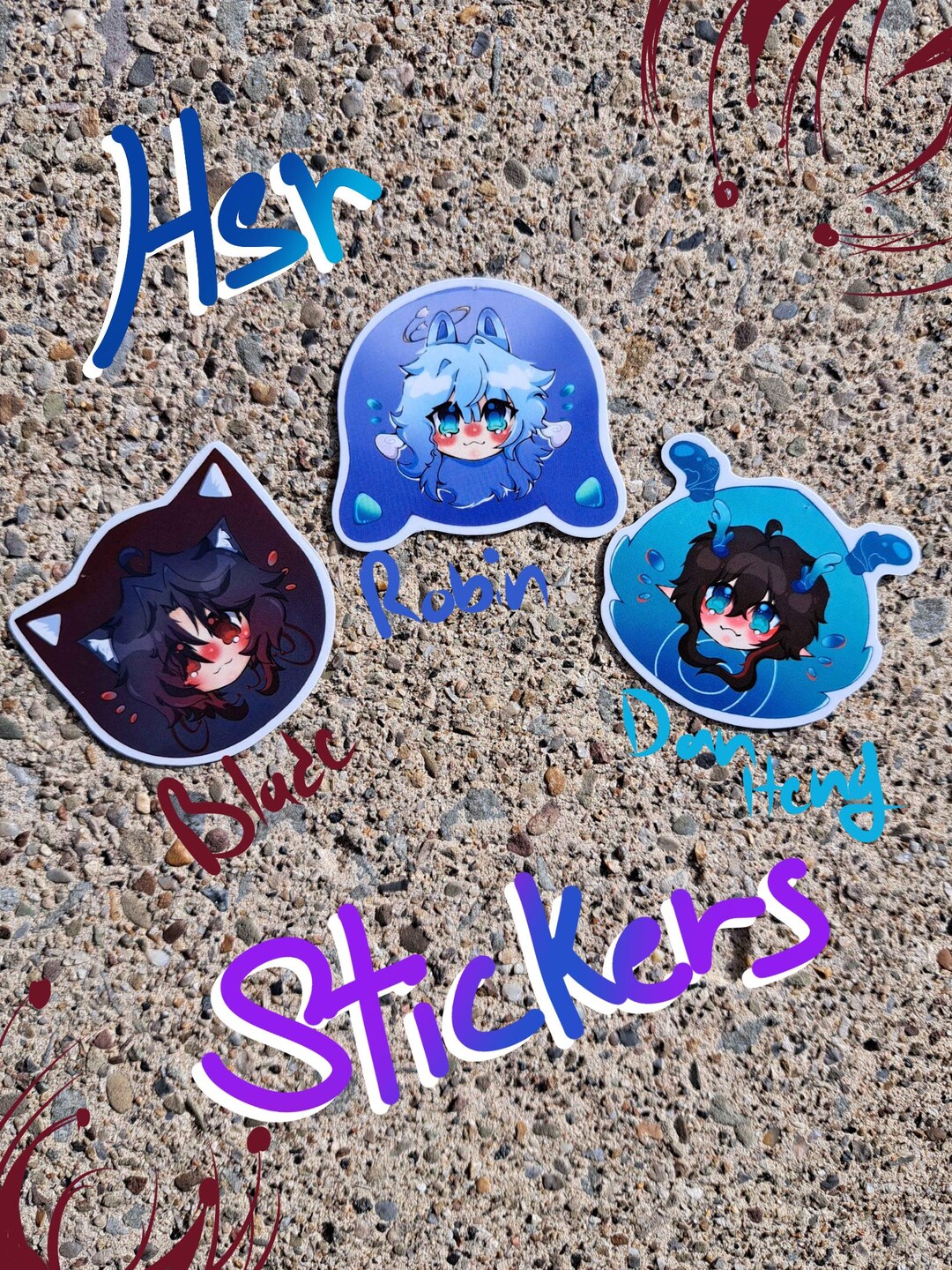 Robin, Blade, Dan Heng Stickers - Water Resistant - Etsy