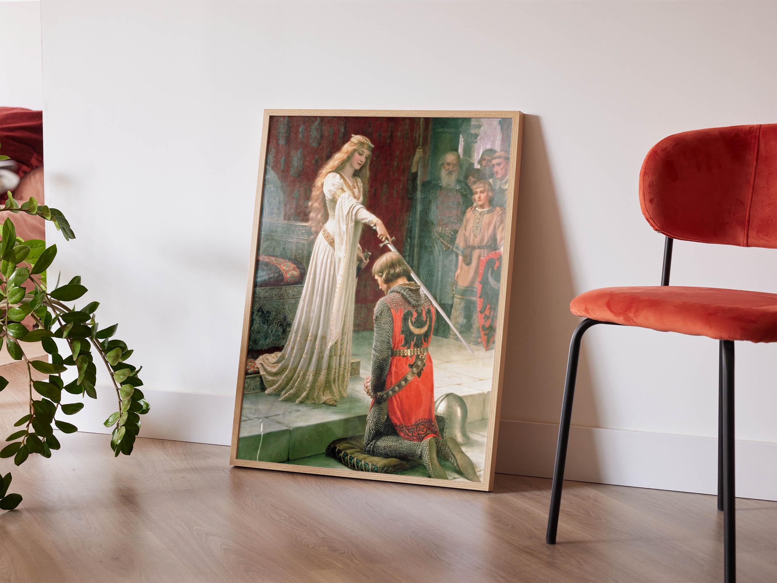 The Accolade by Edmund Blair Leighton | Medieval Queen Print | Chivalry ...