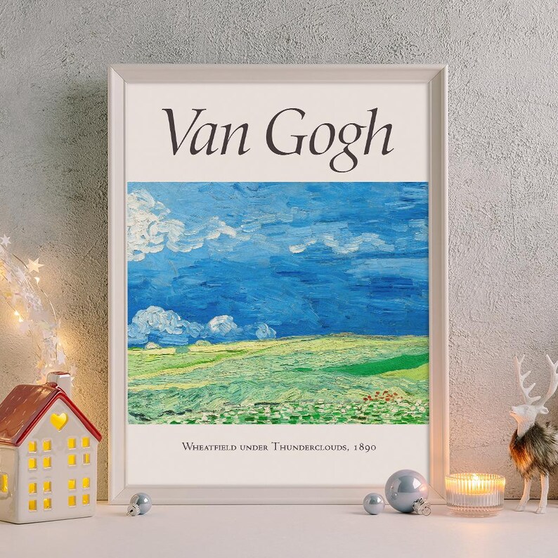 Vincent Van Gogh Instant Download Wheatfield Under Thunderclouds Poster ...