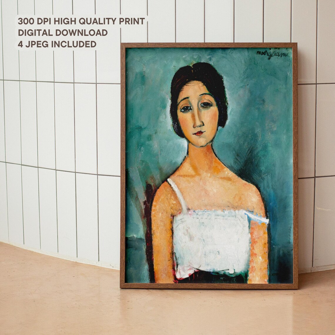 Amedeo Modigliani Christina Portrait Poster, Vintage Figurative Art ...