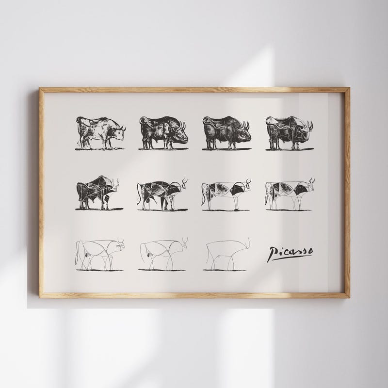 Picasso Bull - Etsy UK