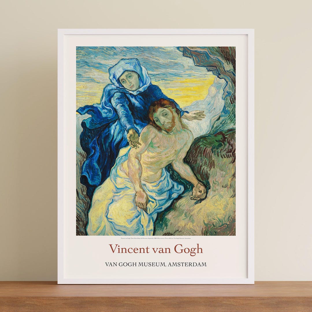 Vincent Van Gogh Pieta 1889 Poster Religious Art Exhibition Print ...
