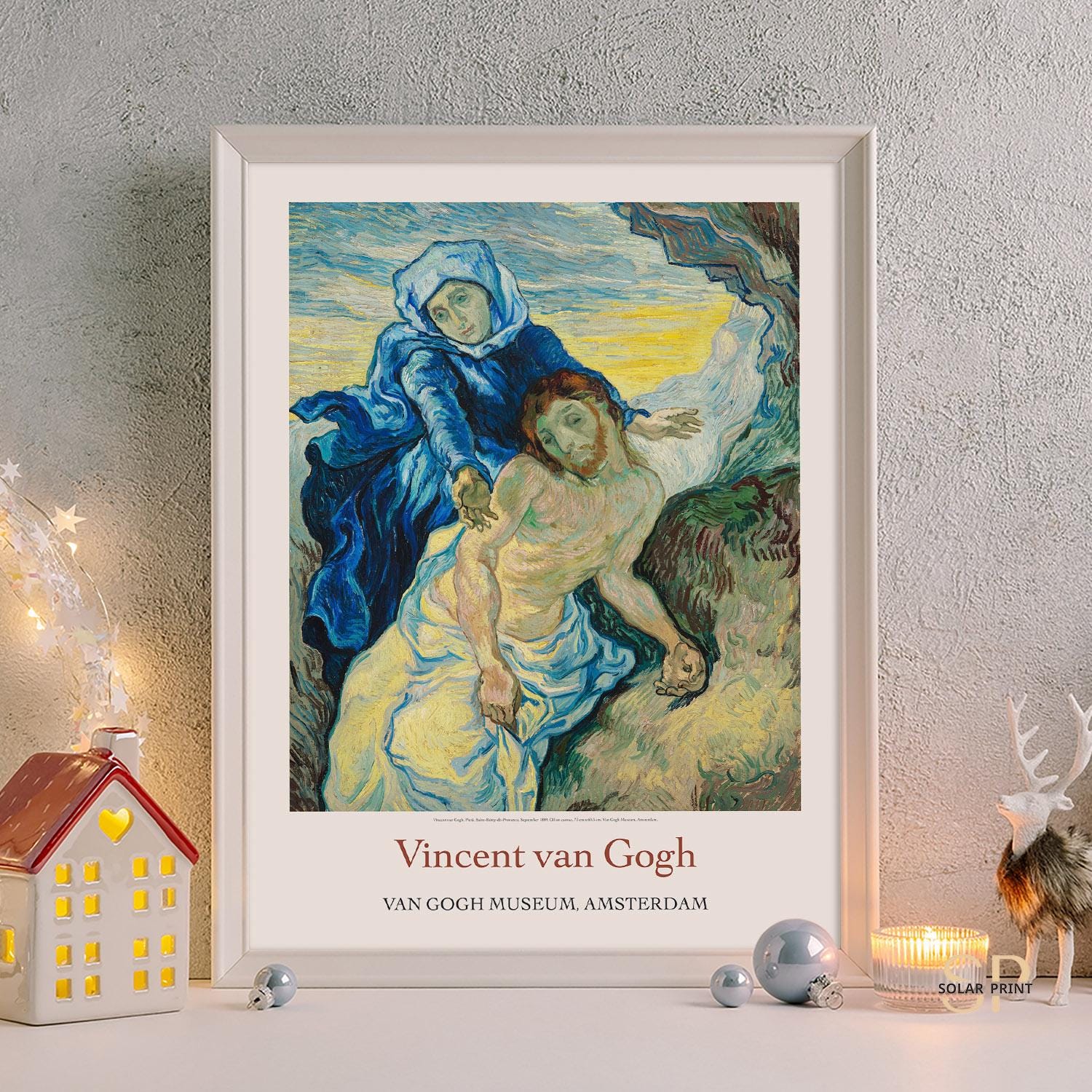 Vincent Van Gogh Pieta 1889 Poster Religious Art Exhibition Print ...