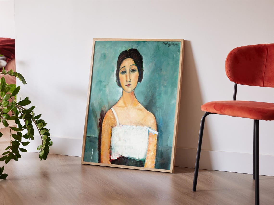 Amedeo Modigliani Christina Portrait Poster, Vintage Figurative Art ...