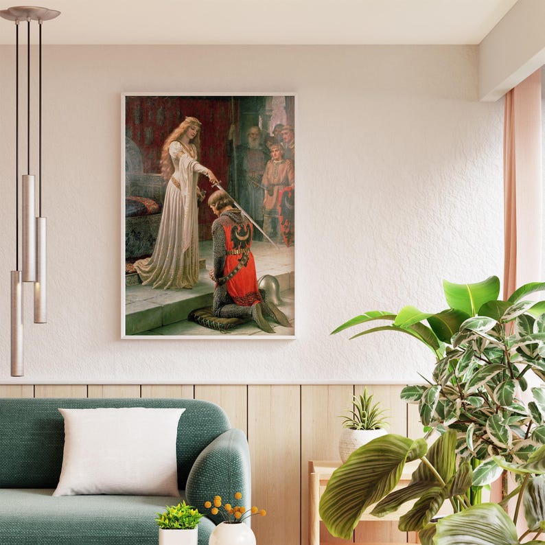 The Accolade by Edmund Blair Leighton | Medieval Queen Print | Chivalry ...