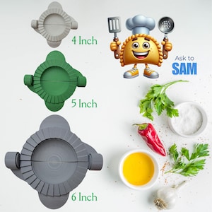 3-piece Dough Press Hand Pie Press Set Dumpling Crimper 4, 5, 6 Inch ...