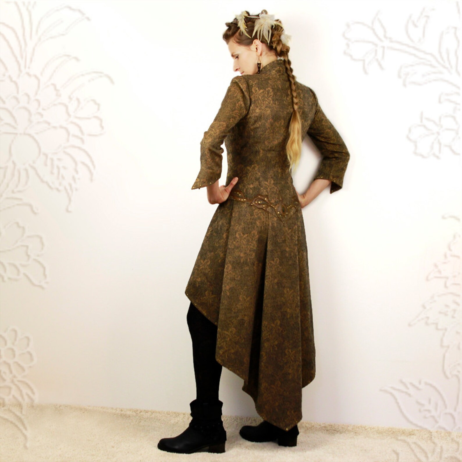 High Low Jacket Hi Lo Coat Steampunk Fishtail Suit Light - Etsy