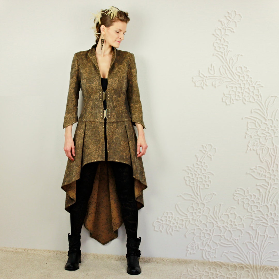 Steampunk High Low Jacket, Hi Lo Coat, Fishtail Suit, Long Back Light ...