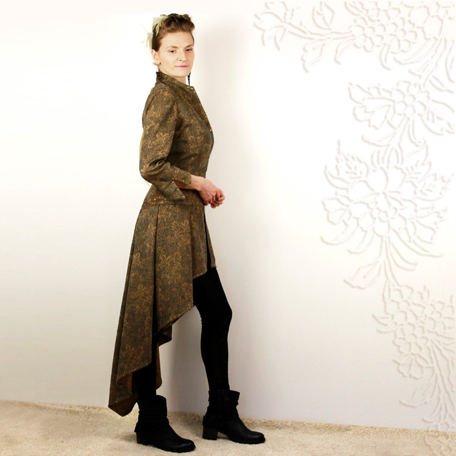 High Low Jacket Hi Lo Coat Steampunk Fishtail Suit Light - Etsy