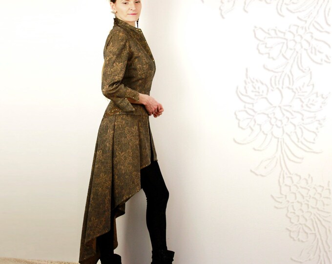 High Low Jacket, Hi Lo Coat, Steampunk, Fishtail Suit, Light Blazer ...
