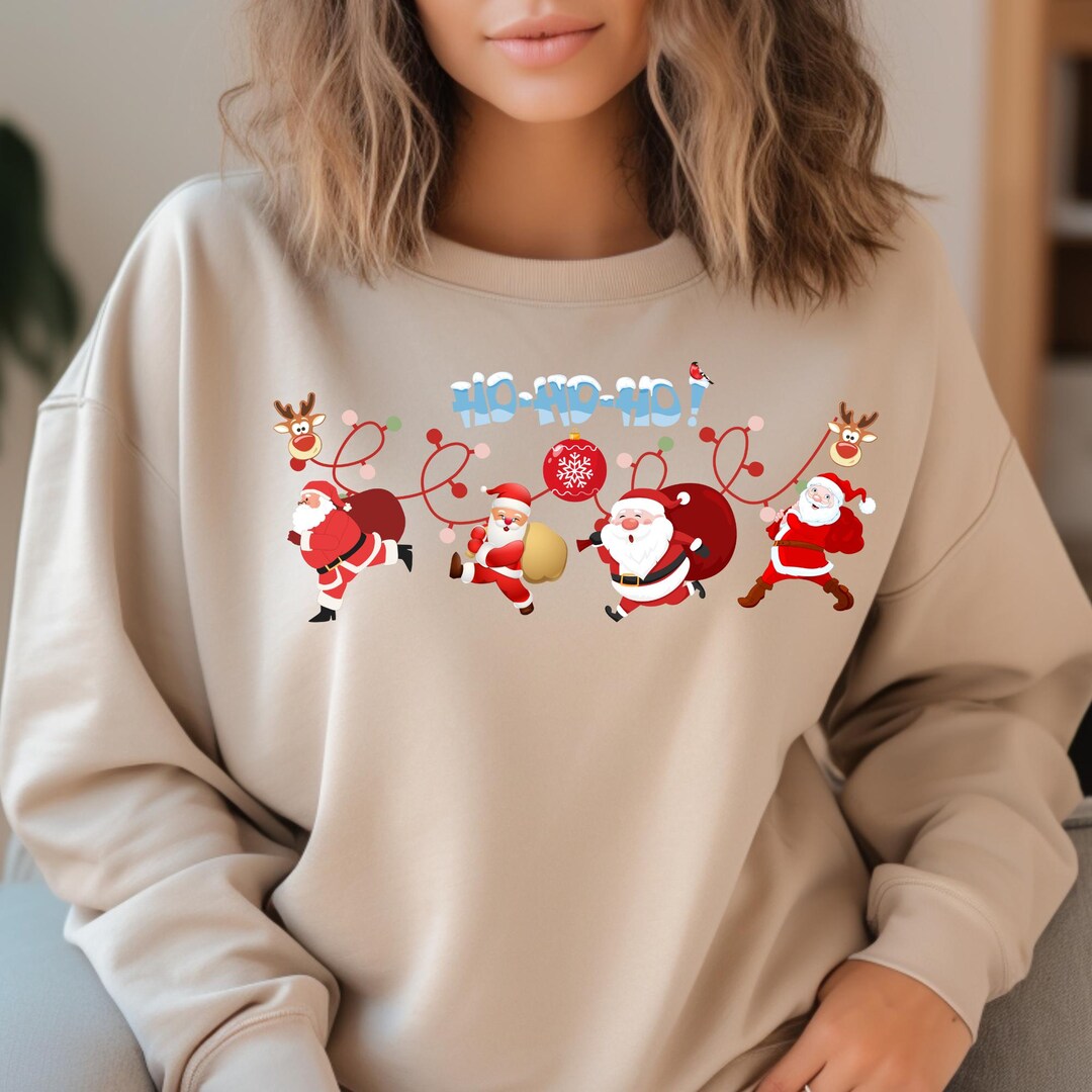Oh Oh Oh Christmas Santa Running PNG, Santa Claus Png, Funny Xmas Png ...