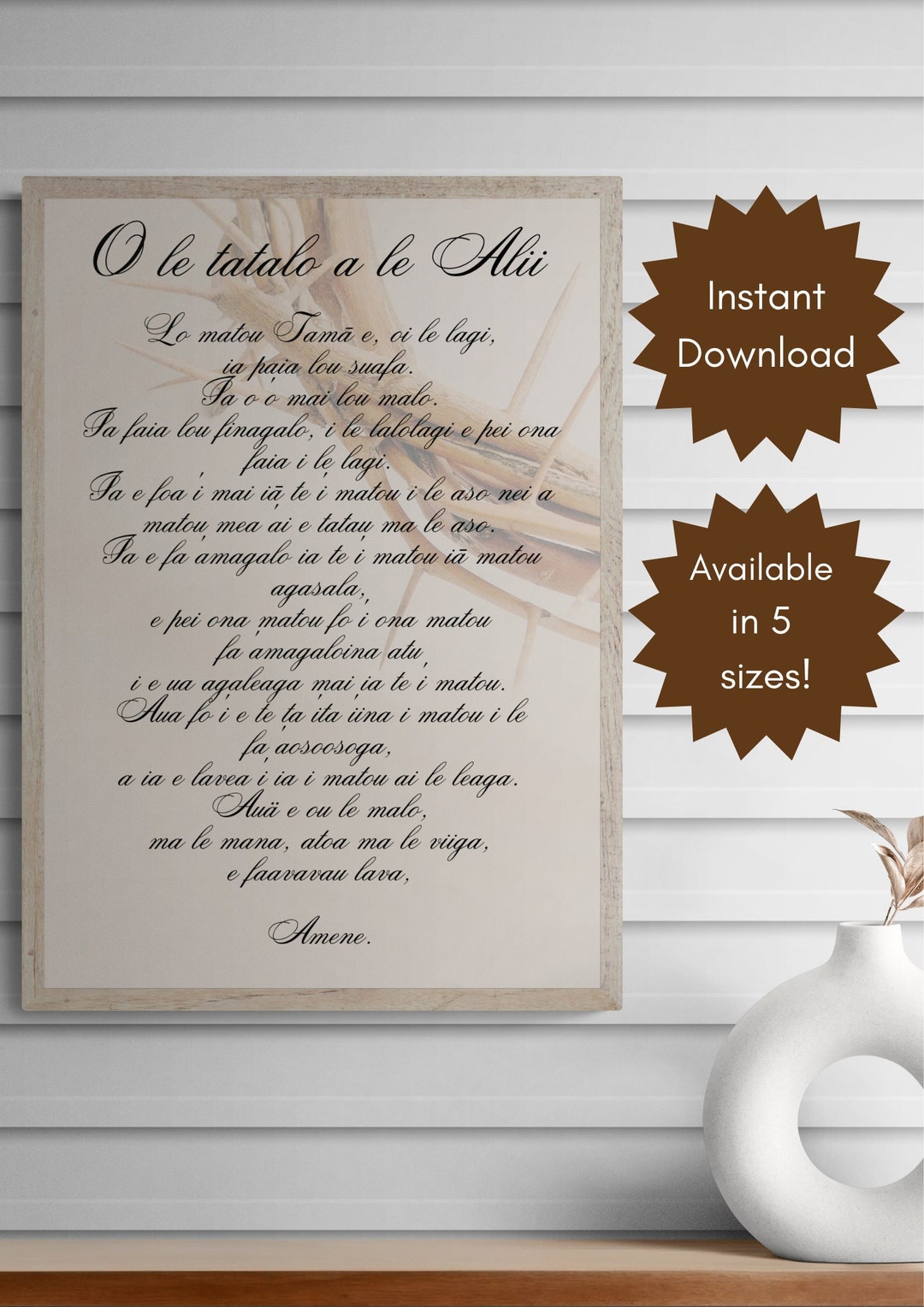 Tatalo a Le Alii the Lords Prayer - Etsy