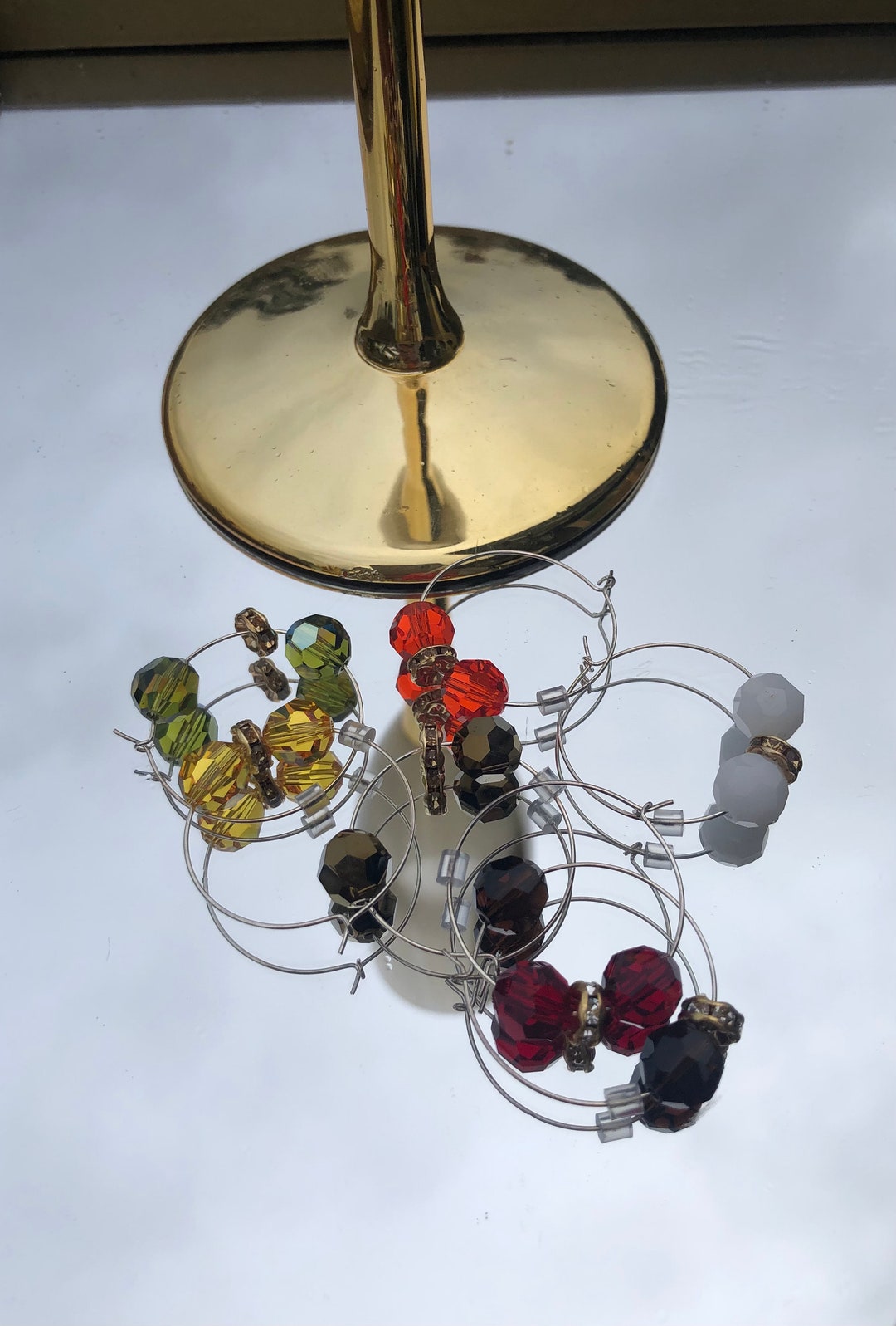 Thanksgiving Holiday Swarovski Crystal Wine Charms - Etsy