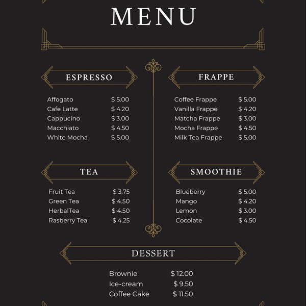 Cafe Menu Board - Etsy