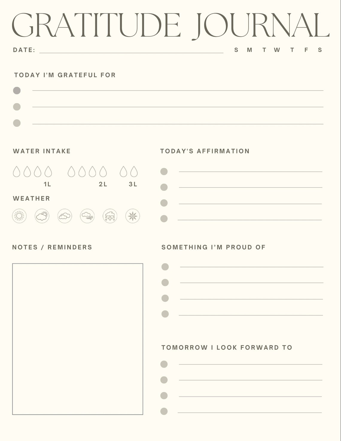 Digital Gratitude Journal | Daily Gratitude Journal for Ipad, Goodnotes ...