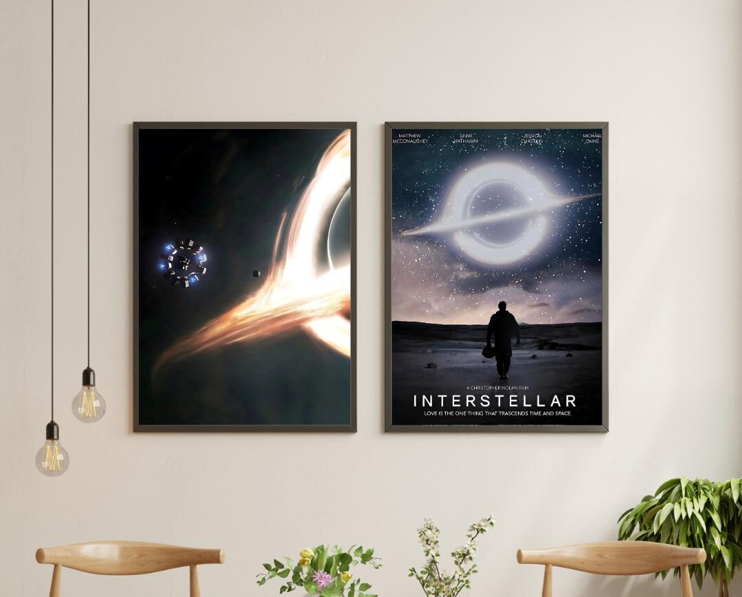 Interstellar Movie Poster I Canvas Wall Art I Christopher Nolan I Sci-fi Space Art I Space Lover ...