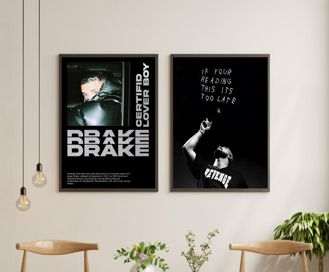 Drake I Album Cover Poster I Vintage Drake Print I Retro Wall Art I Hip ...