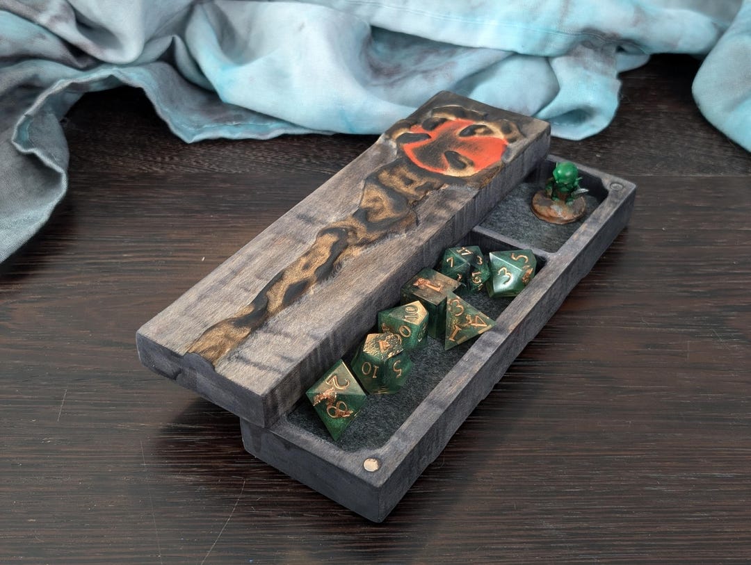 Wooden Dice & Miniature Box necromancer Sculpt - Etsy