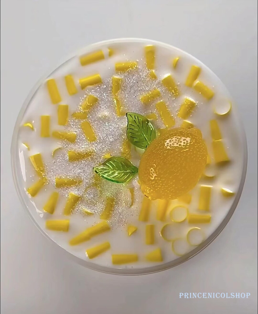 Lemon Slime Cute Slime White Slime Fluffy Slime Stress Relief Toy DIY ...