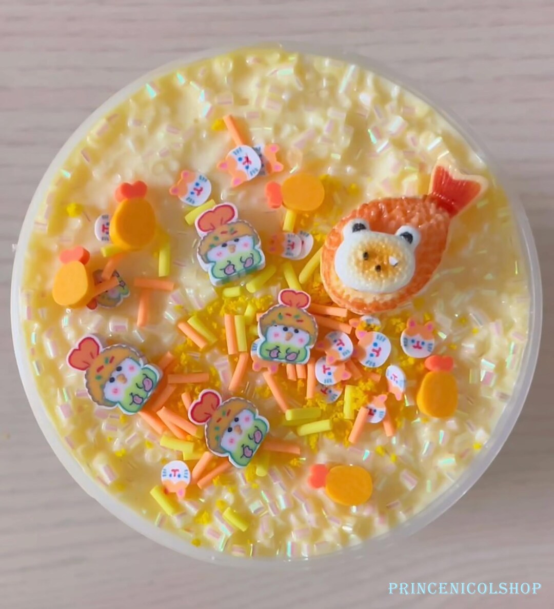 Fried Fish Slime Stuffed Slime Yellow Slime Fluffy Slime Stress Relief ...