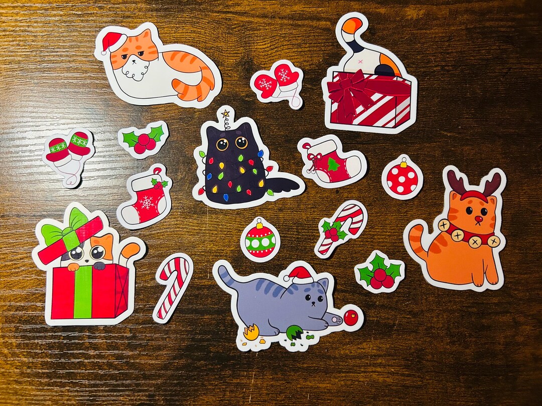 Large Christmas Sticker Pack - Etsy