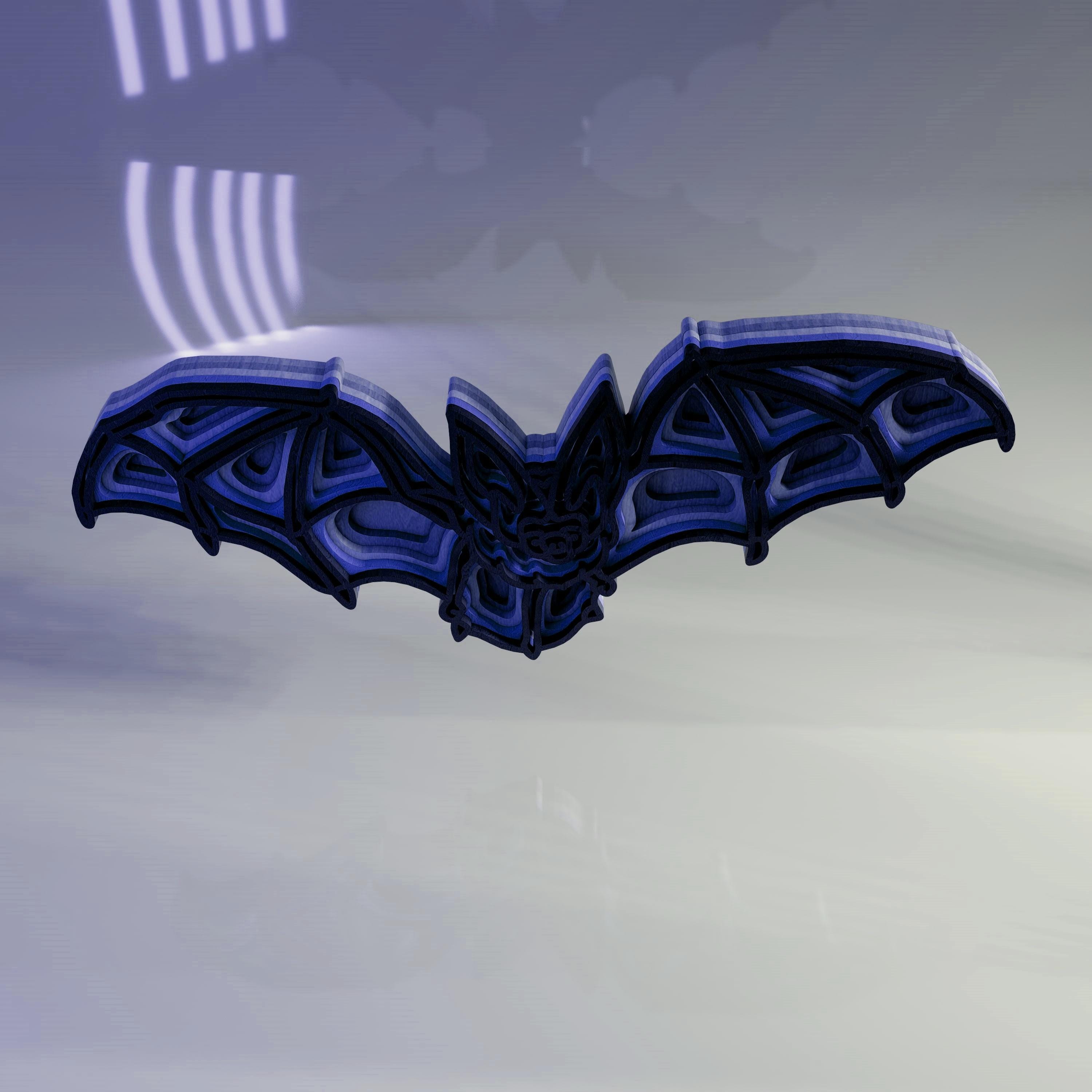 3D Bat SVG, Multilayer Animal, Halloween Laser Projects, Instant ...