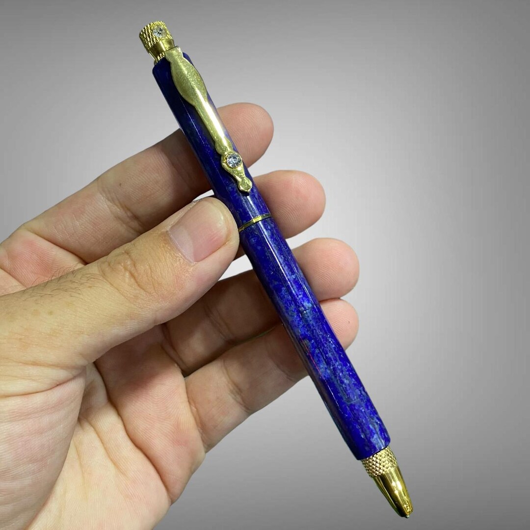 Handmade Lapis Lazuli Pen Unique Blue Gemstone Writing Instrument ...