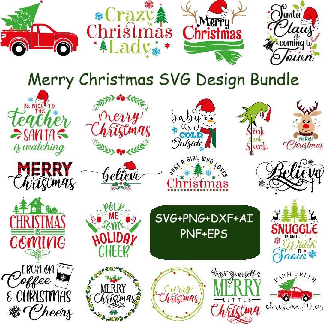 Big Christmas SVG Bundle, SVG, PNG, Cut File, Cricut File, Digital ...