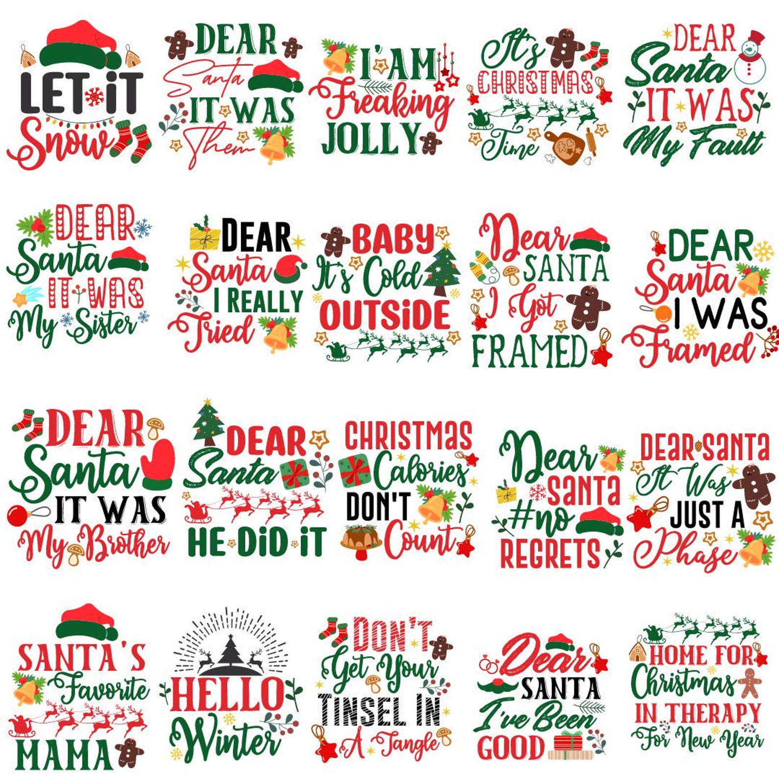 Big Christmas Bundle SVG, Cut File, Cricut File, Digital Files ...
