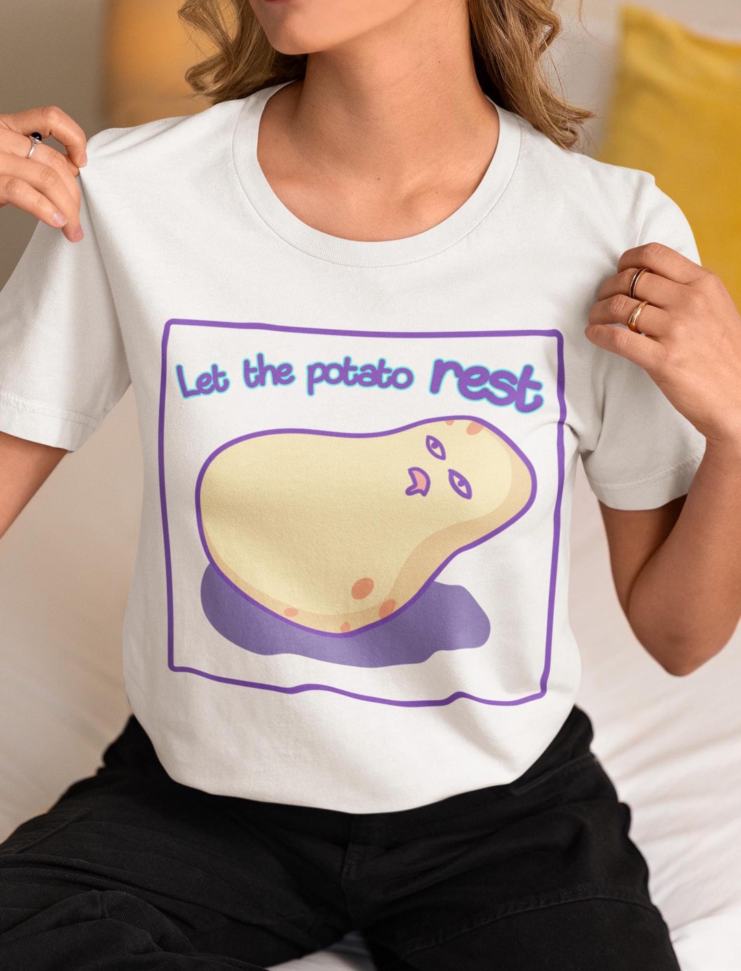 Funny Potato Shirt Meme T-shirt, Pastel Goth Graphic Tee, Cute Kawaii ...
