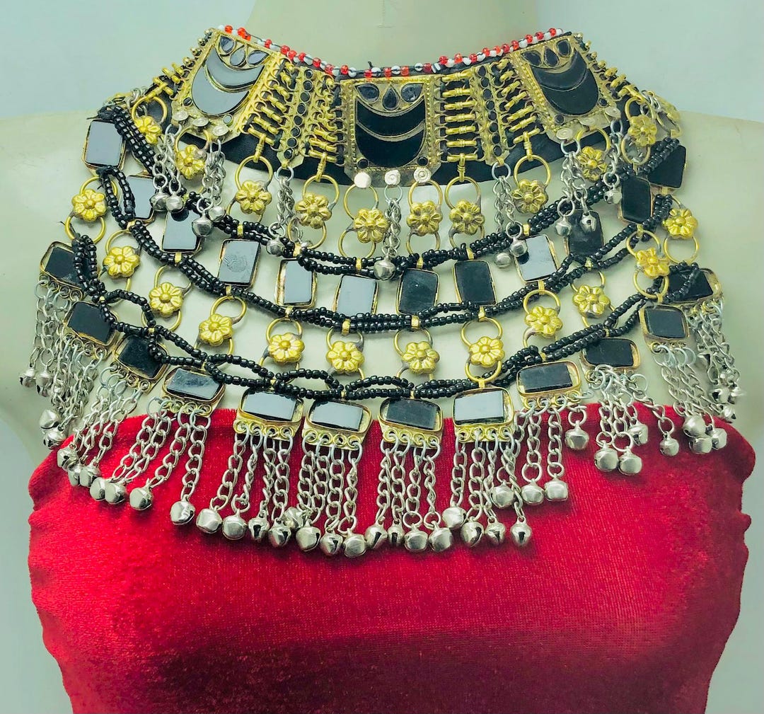 Afghan Kuchi Choker: Tribal Belly Dance Necklace With Bells - Etsy