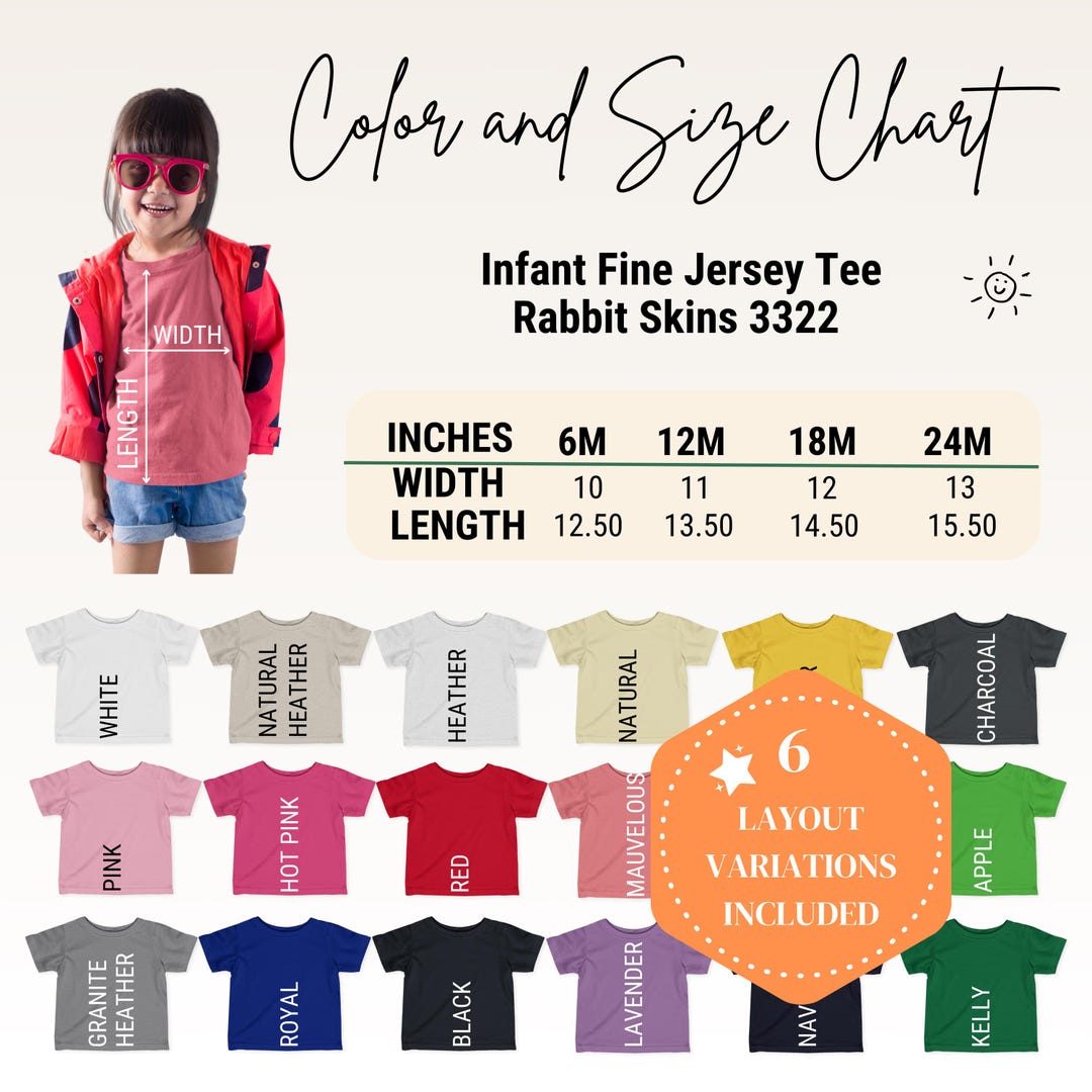 Editable Rabbit Skins 3322 Color+size Chart (editable Canva),rabbit ...