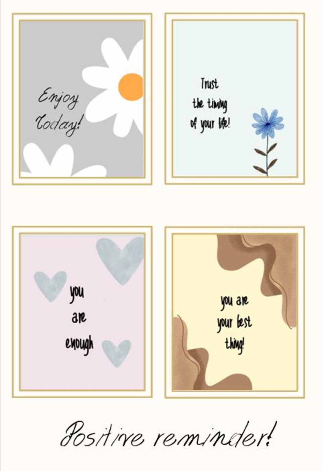 Motivational Quotes Set of 4 PRINTABLES - Etsy